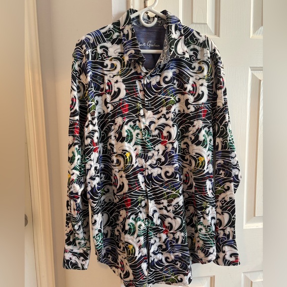 Robert Graham | Shirts | Robert Graham Blue And White Striped Shirt ...
